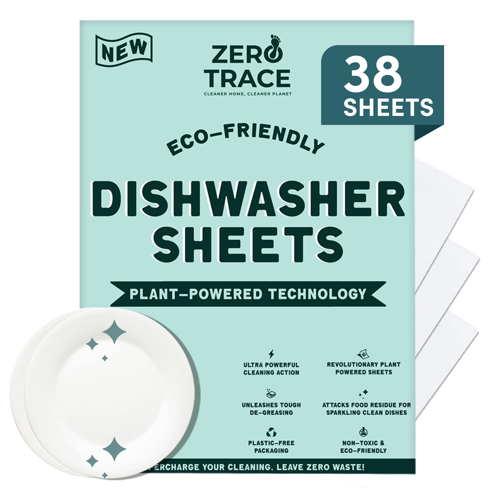 Zero Trace Dishwasher Sheets – No Plastic. Just Clean Dishes.