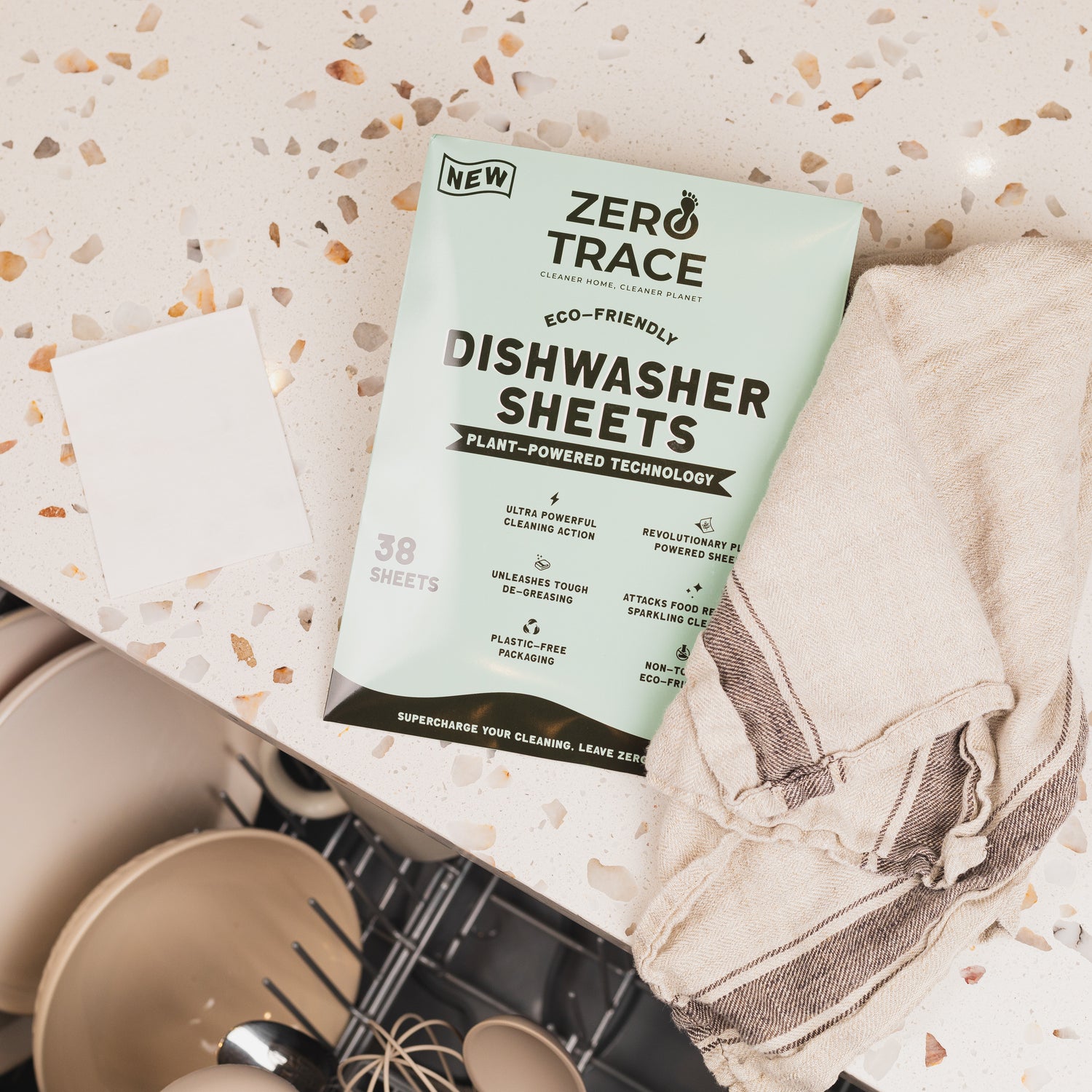Buy Eco Friendly Dishwasher Detergent Sheets | Zero Trace